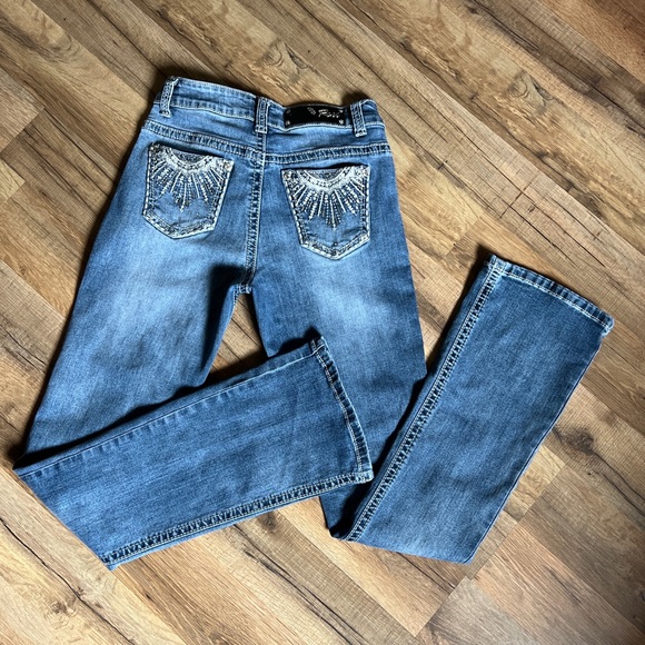 cedar rose | Jeans | Cedar Rose Bling Thick Stitch Womans Boot Cut ...